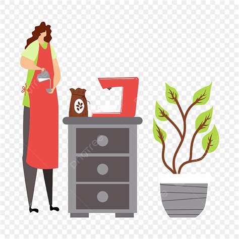 바리스타 커피 만들기 테이블 그림 종이 일러스트 책 캐릭터 커피 메이커 커피 커피 만들기 Png 일러스트 및 Psd 이미지 무료 다운로드 Pngtree