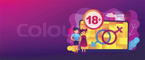 Adult Content Concept Banner Header Stock Vector Colourbox