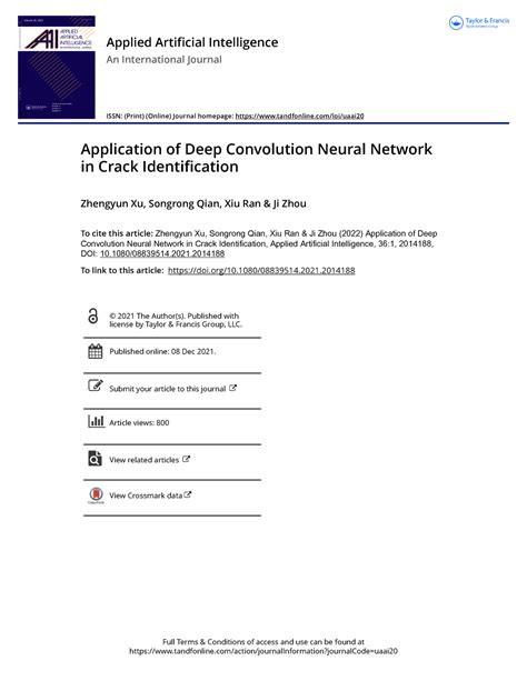 Application Of Deep Convolution Neural Network In Crack Identification