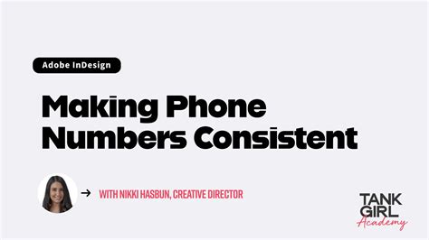 making phone numbers consistent tank girl marketing
