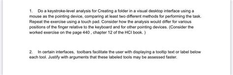 solved 1 do a keystroke level analysis for creating a