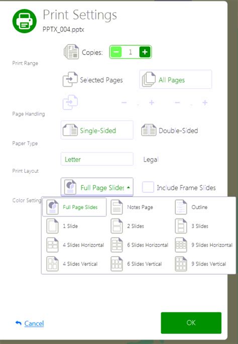 Print PowerPoint Documents Multiple Slides Per Page Https Support Wepanow