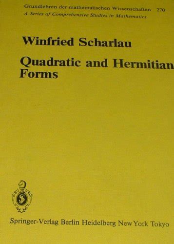 Quadratic And Hermitian Forms Amazon Sg Books