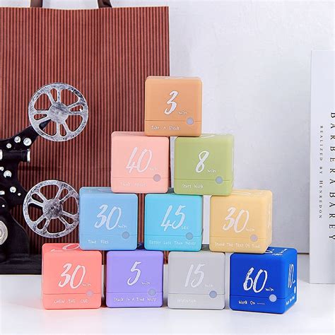Gravity Sensor Timer Rubiks Cube Time Manager Electronic Kitchen Learning Timer Countdown Timer
