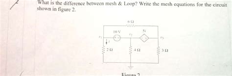Solved What Is The Difference Between Mesh Loop Write The Chegg Com