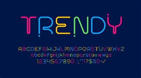 modern font or type round typeface set 46638162 vector art at vecteezy