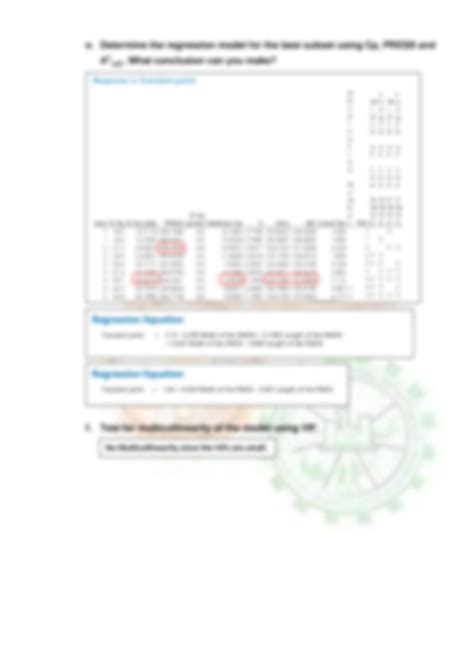 Solution Multiple Linear Regression Transient Points Of An Electronic