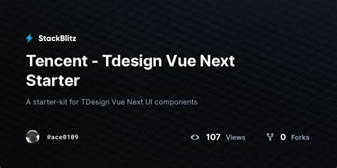 tencent tdesign vue next starter stackblitz