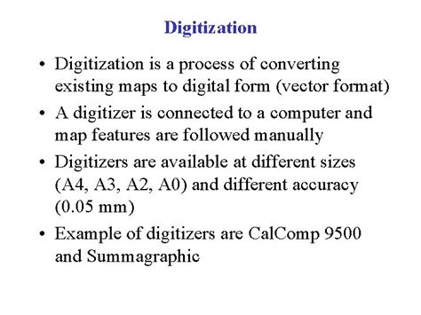 Data Input And Gis Refer To Chapter 4
