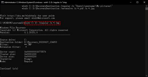 Fixed Windows File Recovery There Was An Error Parsing Your Command
