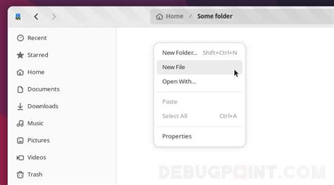 Gnome Files Introduces Most Requested Feature New File Menu