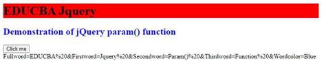 jquery param working of the jquery param with examples