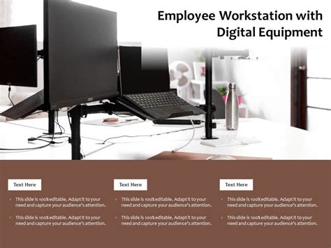 employee workstation with digital equipment ppt powerpoint presentation