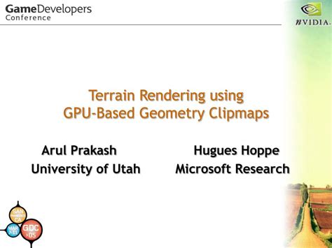 PPT Terrain Rendering Using GPU Based Geometry Clipmaps PowerPoint Presentation ID