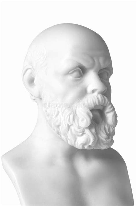 White Marble Bust of the Greek Philosopher Socrates, Isolated on Stock ...