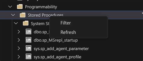 Oe Filter Doesnt Work On System Stored Procedures · Issue 23658