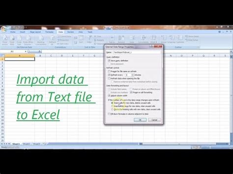 How To Import Data From Text File To Excel YouTube