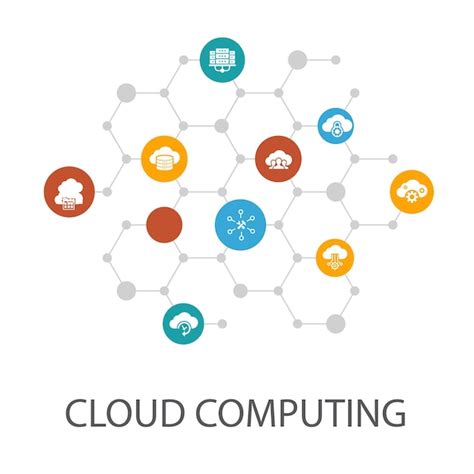 Premium Vector Cloud Computing Presentation Template Cover Layout And Infographics Cloud