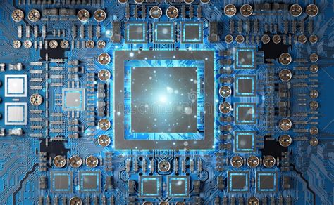 Close Up View Of A Modern Gpu Card With Connections 3d Rendering Stock Illustration