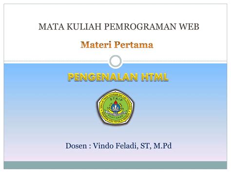 PPT MATA KULIAH PEMROGRAMAN WEB PowerPoint Presentation Free Download ID