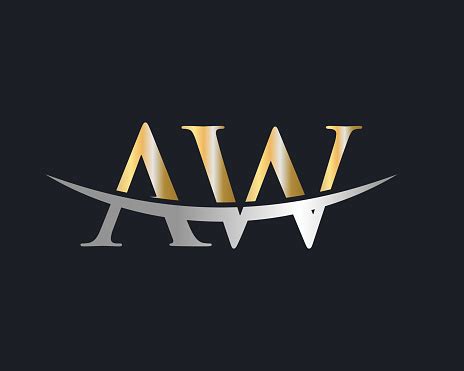 Anfänglicher Monogrammbuchstabe Aw Logo Design Vector Aw Logo Design ...