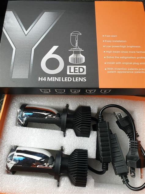 Світлодіодні Led Лампи Y6 H4 mini led lens Bi-Led міні лінзи H4: 1 200 ...