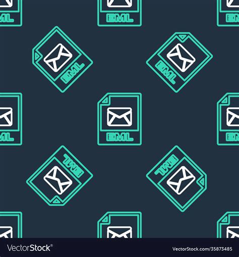 line eml file document download eml button icon vector image