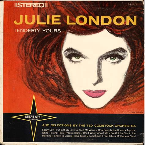 Julie London Jazz Singer Album Cover Vintage Wall Art Print Digital Printable Tenderly