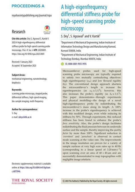 A High Eigenfrequency Differential Stiffness Probe For High Speed