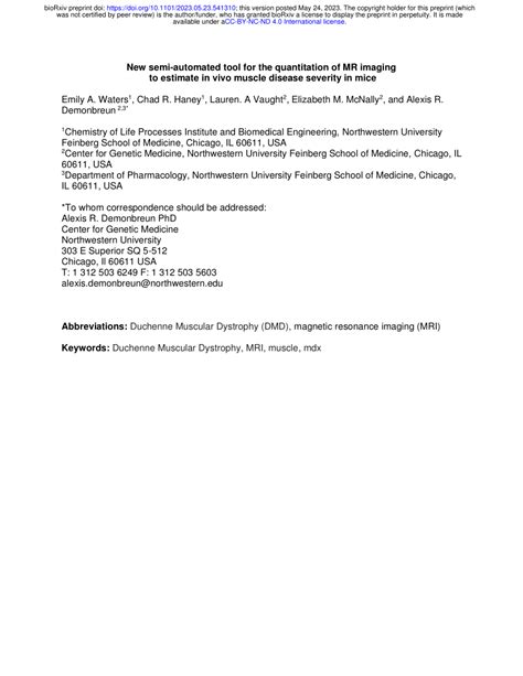 Pdf New Semi Automated Tool For The Quantitation Of Mr Imaging To Estimate In Vivo Muscle
