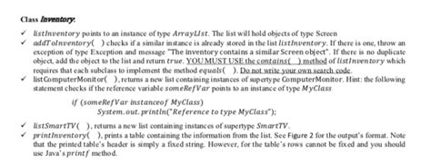 Solved Problem Description Implement The Classes Shown In Chegg