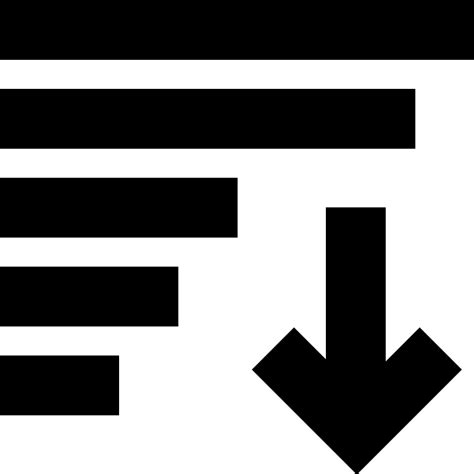 sort descending vector svg icon svg repo