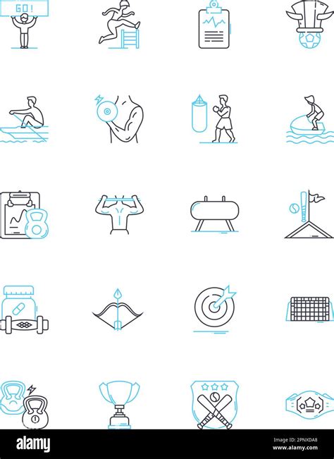 Training Center Linear Icons Set Learning Development Education