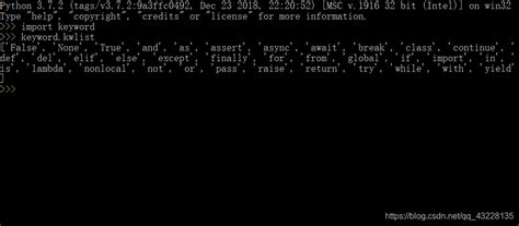 Python 查看关键词，保留字keyword 包后什么看到python3的保留字 Csdn博客
