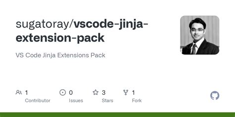 GitHub Sugatoray Vscode Jinja Extension Pack VS Code Jinja Extensions Pack