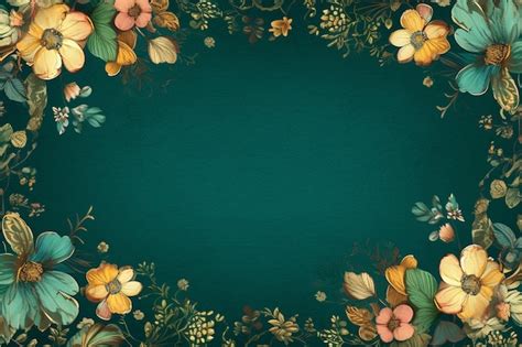 Premium Ai Image A Deep Emerald Green Background With An Assorted