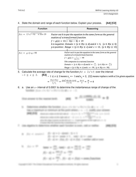 Solution Tvo Ilc Mhf4u Unit 4 Studypool