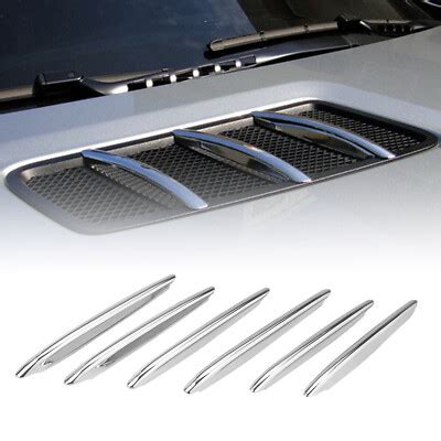 For Mercedes Benz R172 Fins Hood Vent Grill Trims Chrome Slk 6pcs 2011