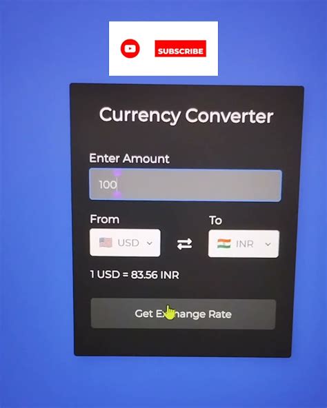 Currency Converter Using Javascript Currencyconverter Javascript
