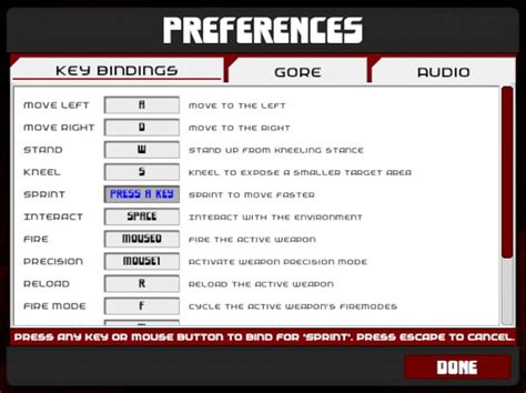 Key Bindings Image Crisis Response Moddb