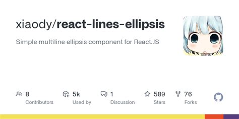 github xiaody react lines ellipsis simple multiline ellipsis