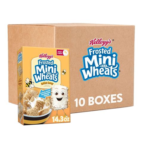 Kelloggs Frosted Mini Wheats Cold Breakfast Cereal Fiber