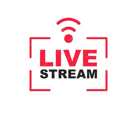 Premium Vector | Live streaming button. Live stream icon. Live broadcasting button and symbol ...