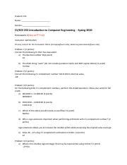 HW2 Solution Pdf Babe Info Name Section CS ECE 252 Introduction To Computer Engineering
