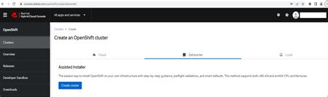 Deployment Of An Openshift Cluster Using The Assisted Installer Red