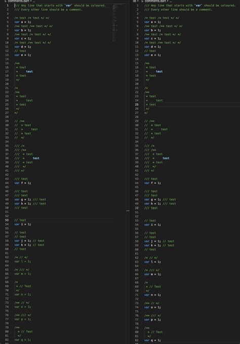 Incorrect Comment Highlighting With Recent Update · Issue 1573 · Dart