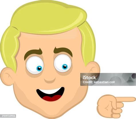 벡터 일러스트 레이 션 머리 금발의 남자 만화 집게 손가락 손 표시 Fashion Show에 대한 스톡 벡터 아트 및 기타 이미지 Fashion Show 가리키기