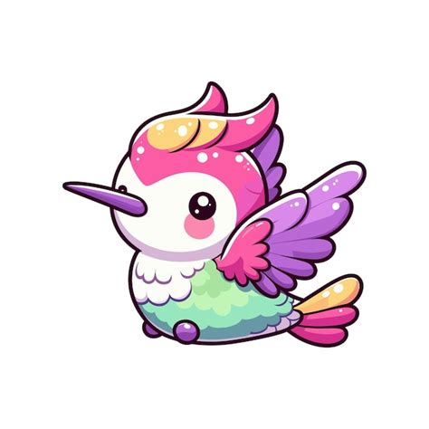 배경에 귀여운 콜리버드 만화 ⁇ 터 프리미엄 벡터