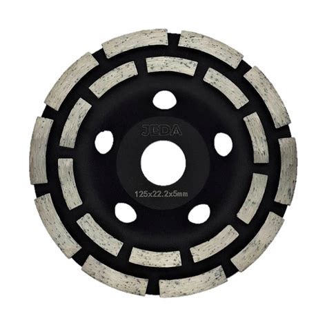 Чашка алмазная шлифовальная 125x22.2x5 мм, двухрядная JEDA J72989 ...