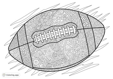 Intricate Zentangle Football Coloring App